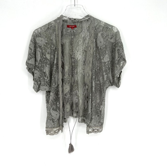 Santoori | Sweaters | Santoori Cardigan Womens S Gray Lace Whimsigoth ...